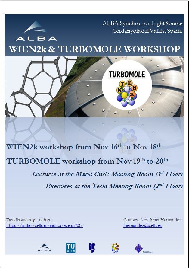WIEN2k & Turbomole Workshop - Sincrotrón ALBA